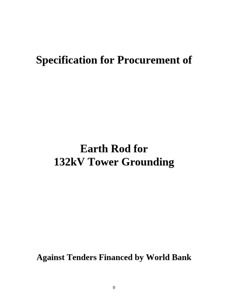 Earth Rod Specs for 132kV Towers | PDF