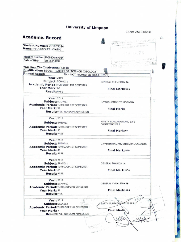 Academic Record | PDF