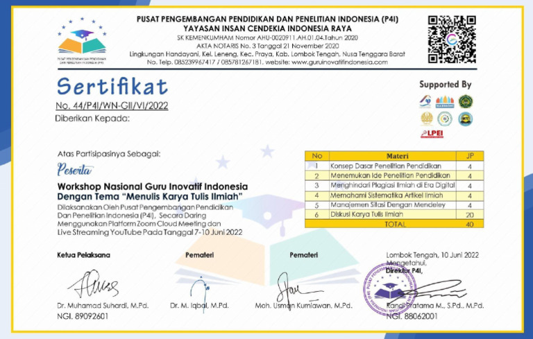 Muhamad Yusuf, S. Pd. I | PDF