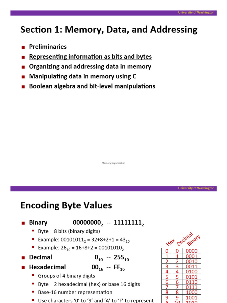 Lecture Slides 01 012-Memorg | PDF | Computer Programming | Encodings