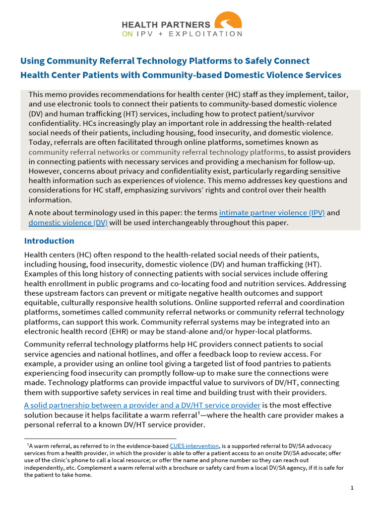 FINAL Using Community Referral Technology Platforms To Safely Connect ...