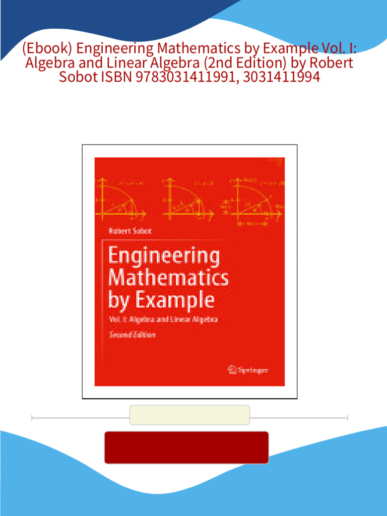 (Ebook) Engineering Mathematics by Example Vol. I: Algebra and Linear Algebra (2nd Edition) by ...