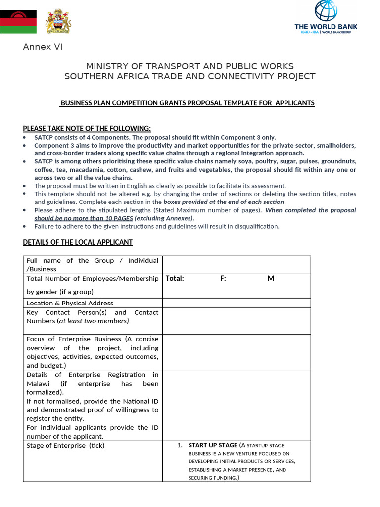 Simplified Call For Proposals Application Form BPC 11.10.2024 | PDF ...