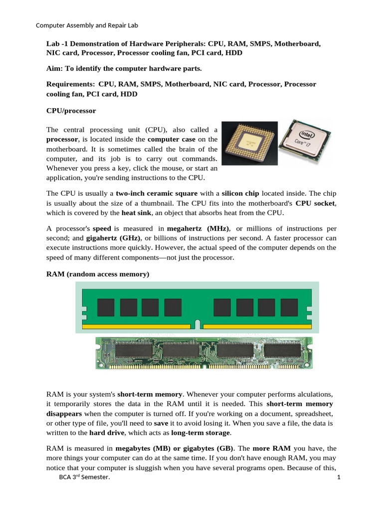 Computer Hardware Assembly Guide | PDF | Bios | Booting