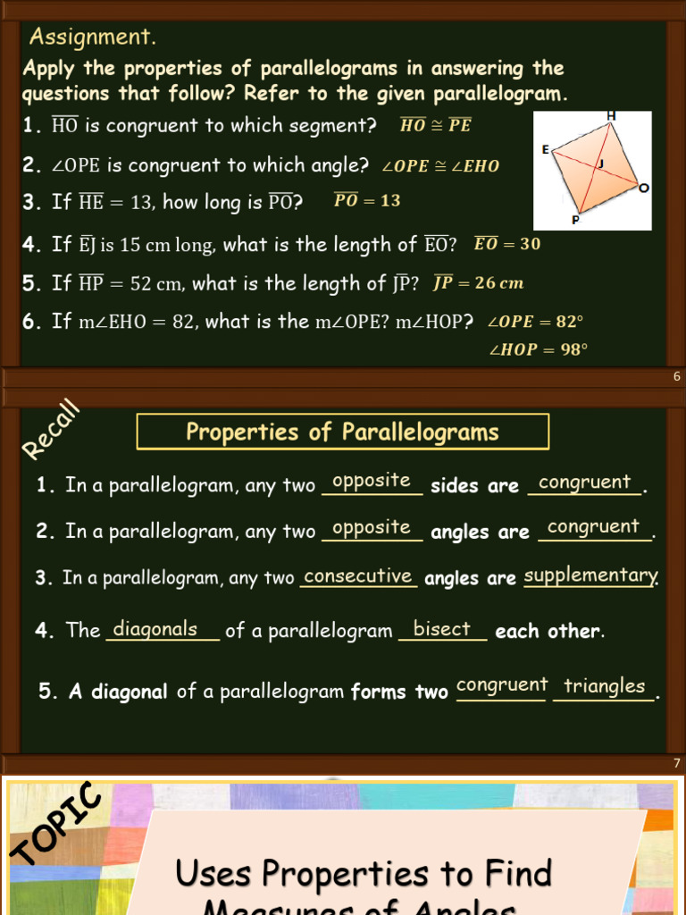 Parallelogram Properties and Problems | PDF | Euclidean Geometry ...
