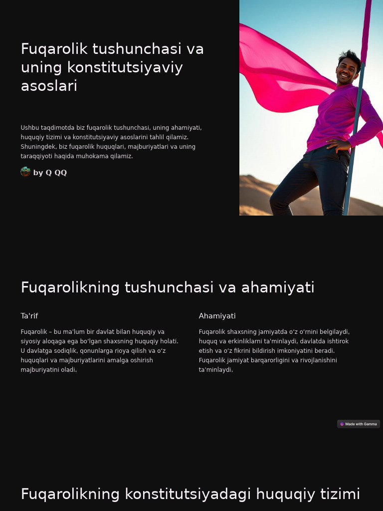 Fuqarolik Tushunchasi Va Uning Konstitutsiyaviy Asoslari | PDF