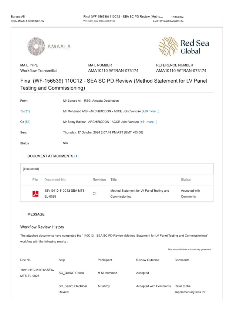 Method Statement For LV Panel | PDF