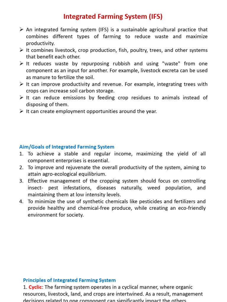 Integrated Farming System - Unit 2 | PDF | Agriculture | Livestock