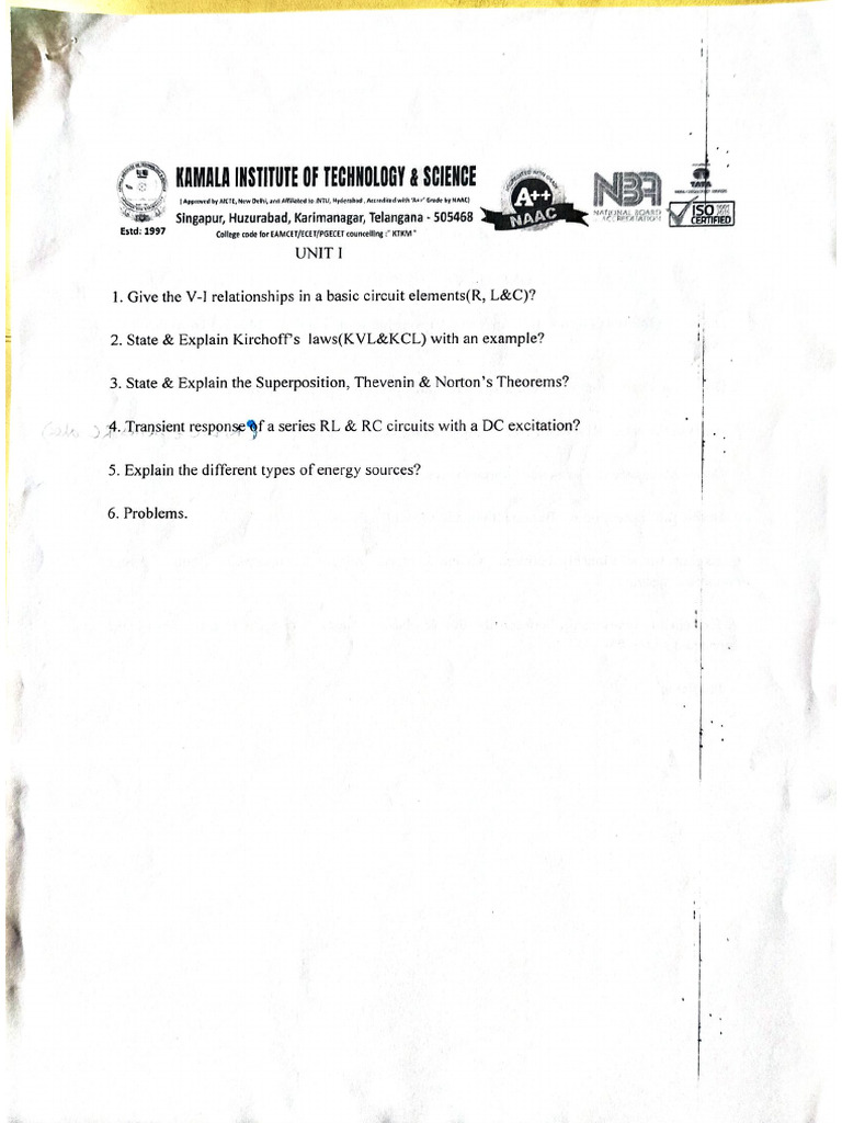 BEE Important Questions | PDF