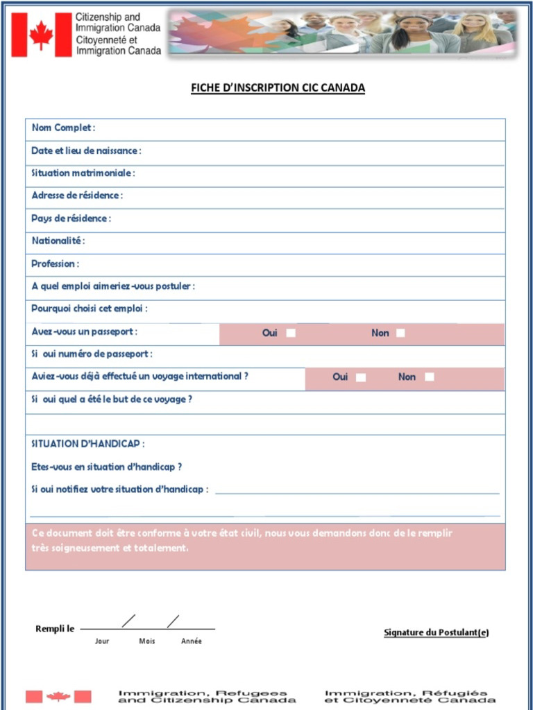 Formulaire D'inscription Original | PDF