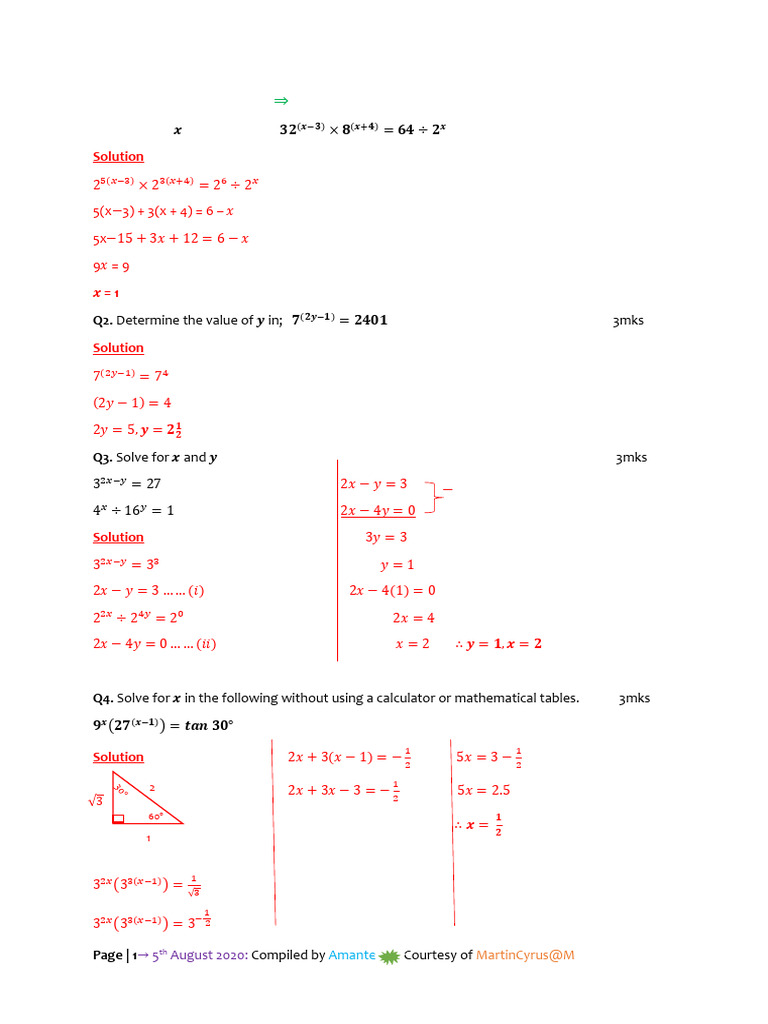 2.2 indices and logarithms MS | PDF | Mathematics | Mathematical Objects