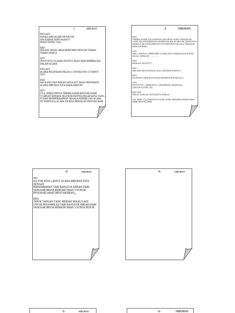 MC Acara Hiburan Kelas 12 2024 | PDF
