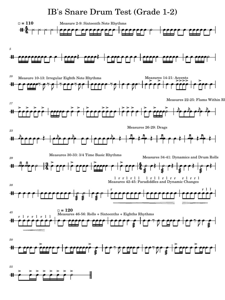 Snare Drum Grade | PDF | Poetics | Musicology
