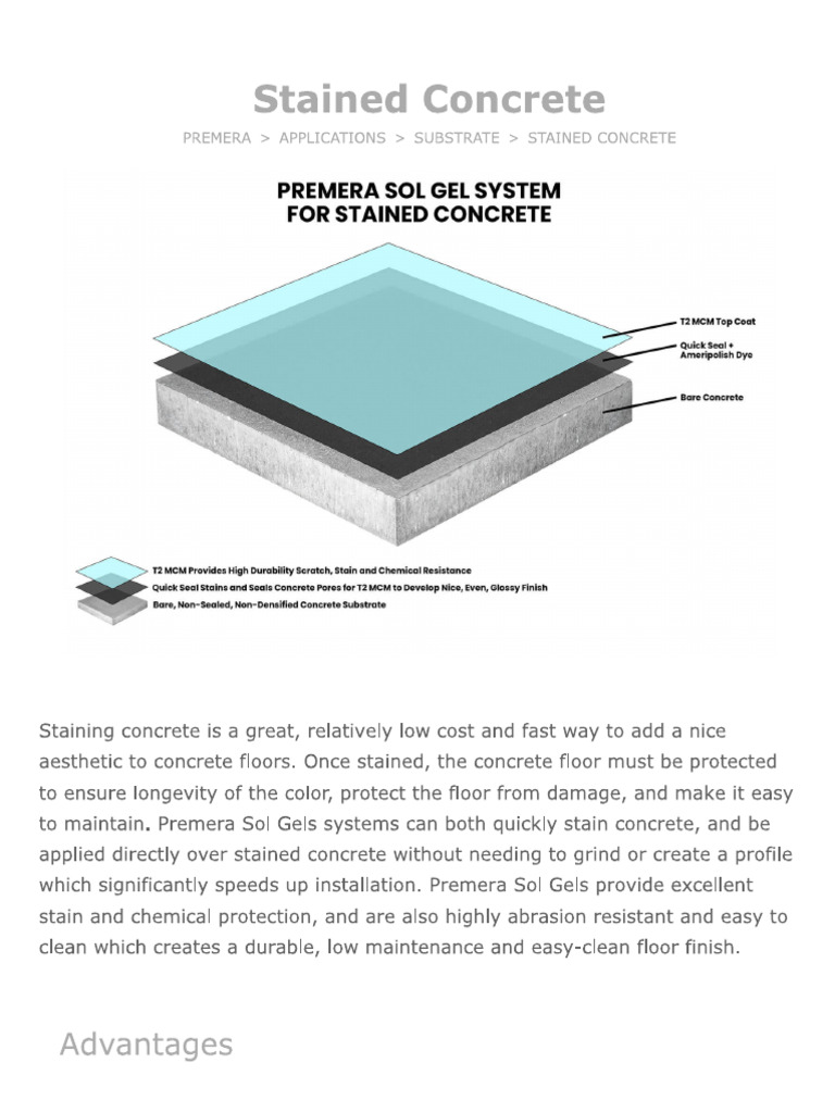 Stained Concrete - Premera Coatings | PDF