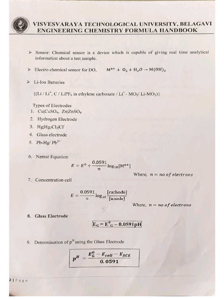 Vtu Hand Book Chemistry | PDF
