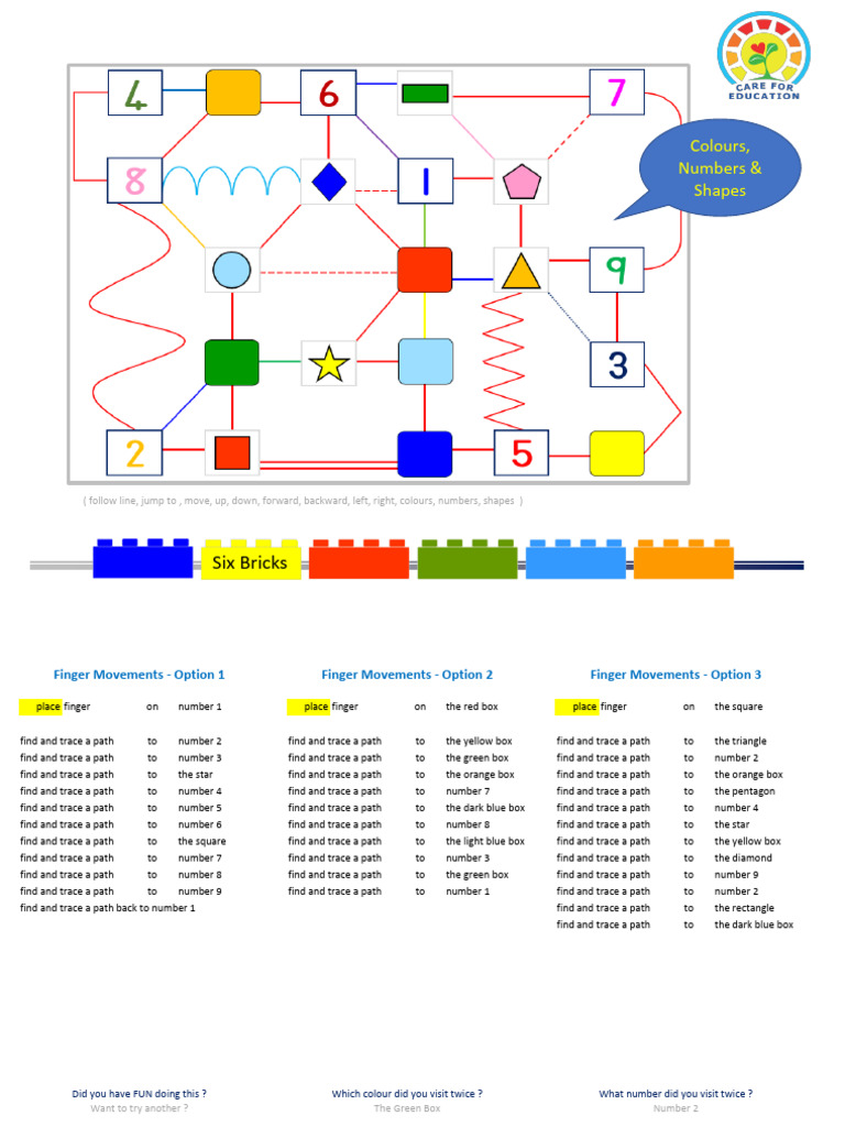 Move & Learn (Colours, Shapes & Numbers) | PDF | Geometric Shapes ...