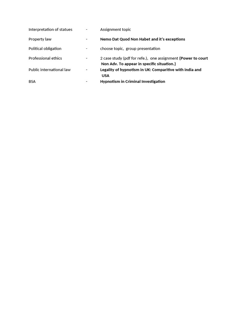 Property Law: Nemo Dat Quod Non Habet | PDF