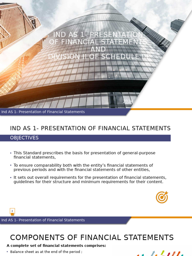 Ind As 1 & Division II | PDF | Income Statement | Financial Statement