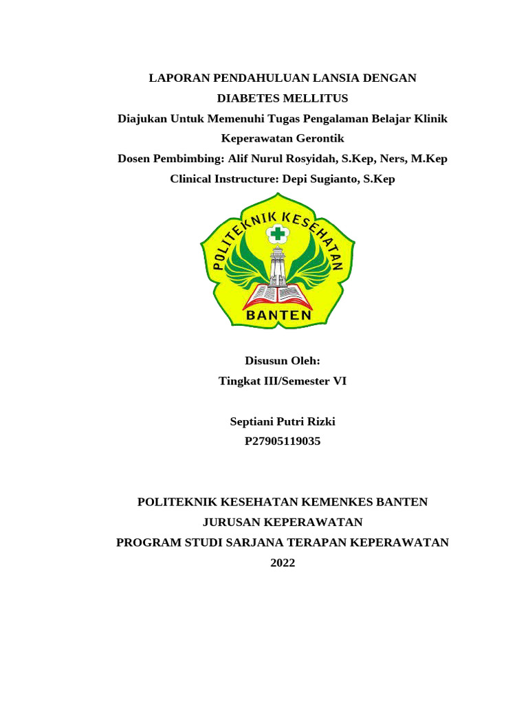 Laporan Pendahuluan DM - Septiani Putri Rizki | PDF