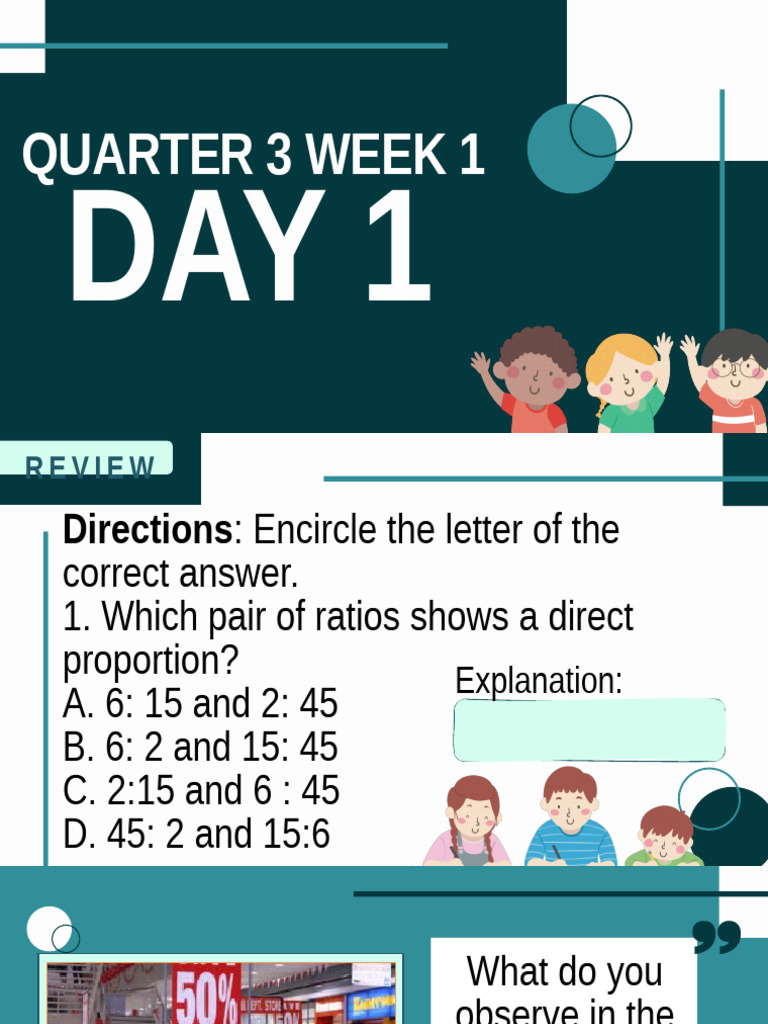 Q3_MATH_PPT_WEEK 1 | PDF | Percentage | Ratio
