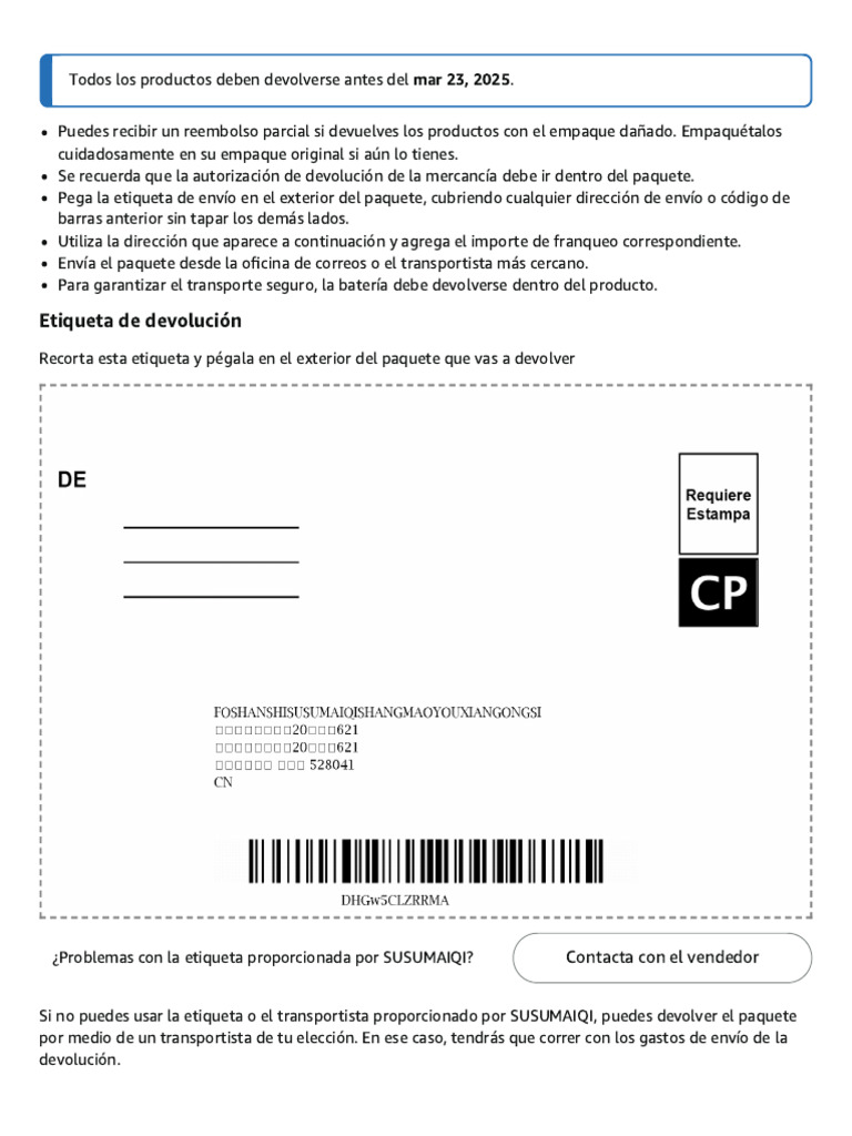 Centro de Devoluciones | PDF