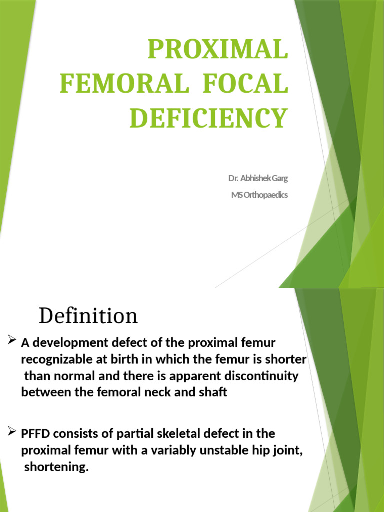 PROXIMAL FEMORAL FOCAL DEFICIENCY | PDF | Knee | Prosthesis