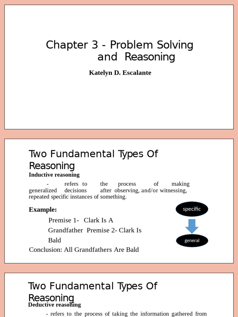 Problem Solving and Reasoning | PDF | Inductive Reasoning | Deductive Reasoning