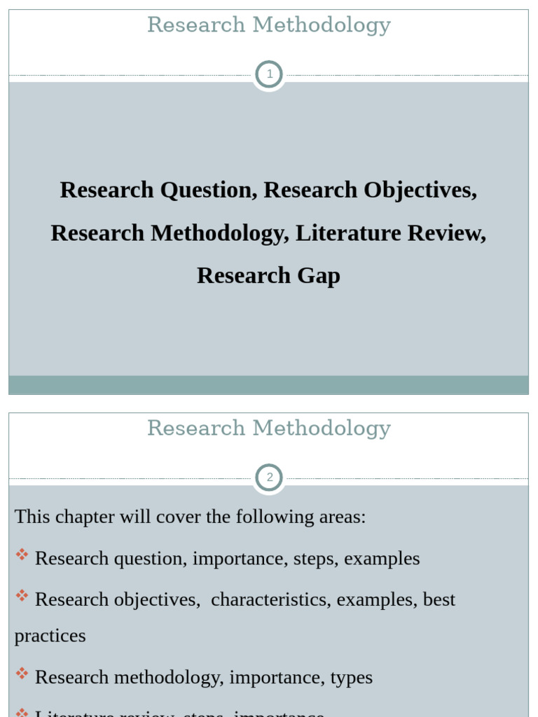 Block 4 Research Question, Literature Review, Research Gap | PDF ...
