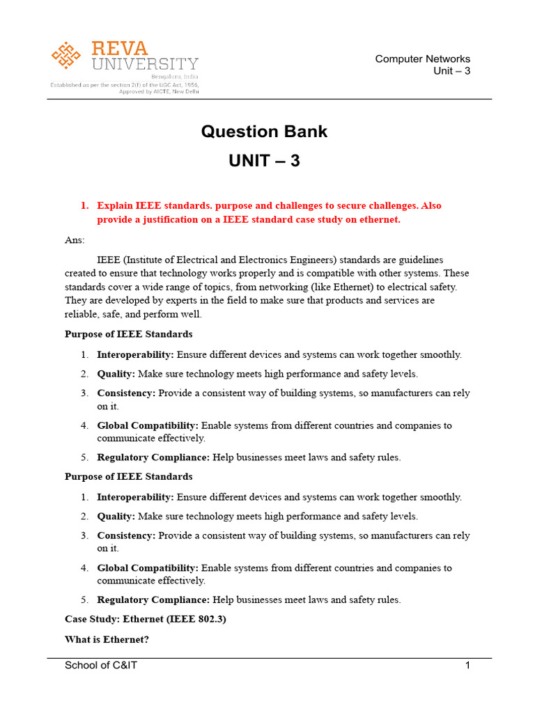 Unit3 Question Bank | PDF