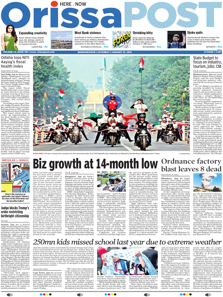 Orissa POST - 25-01-2025 | PDF | Heat Wave