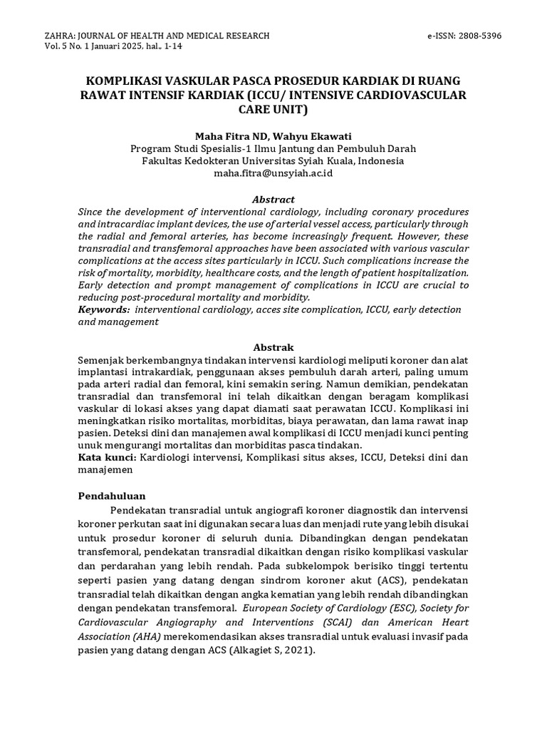 Kompilasi+Vaskular+Paska+Prosedur+Kardiak Fixed | PDF