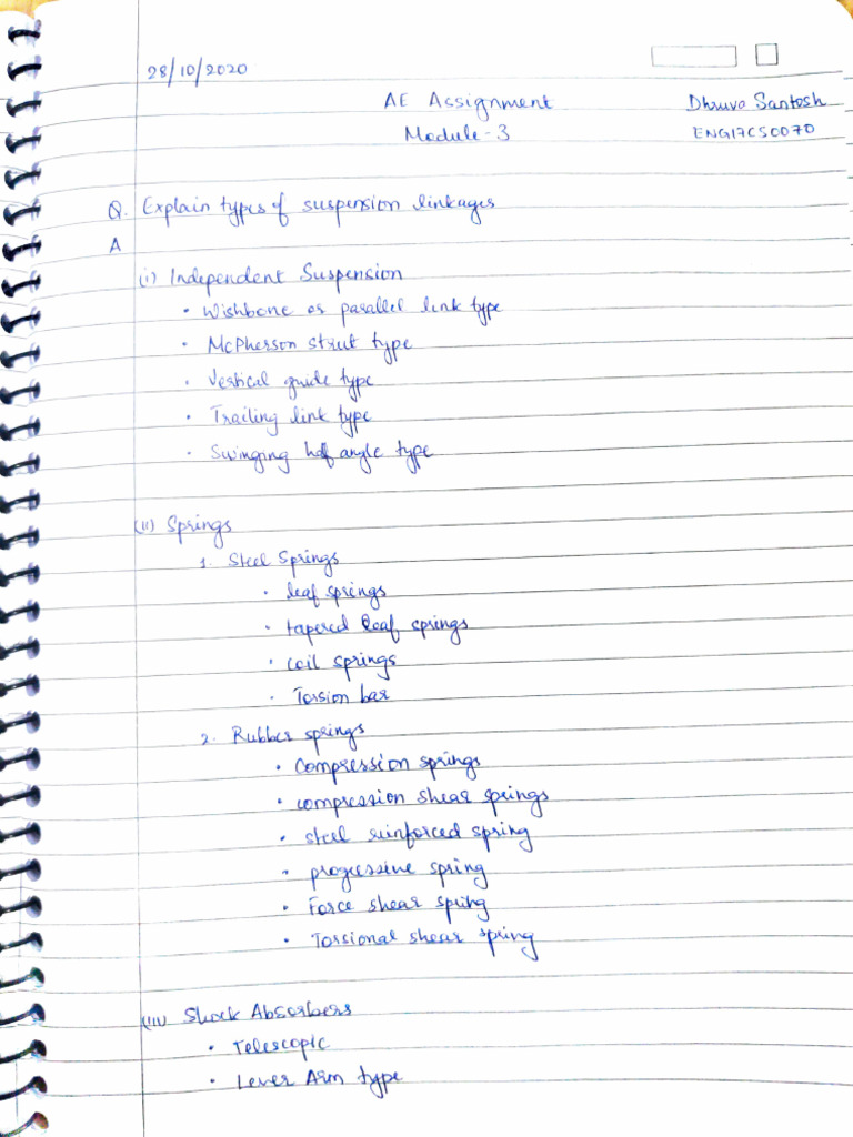 AE Assignment ENG17CS0070 | PDF