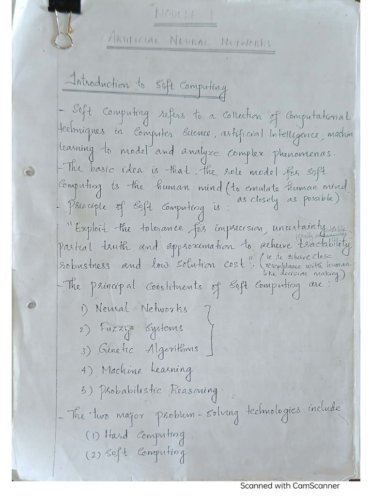 SC Module 1 (Notes) | PDF