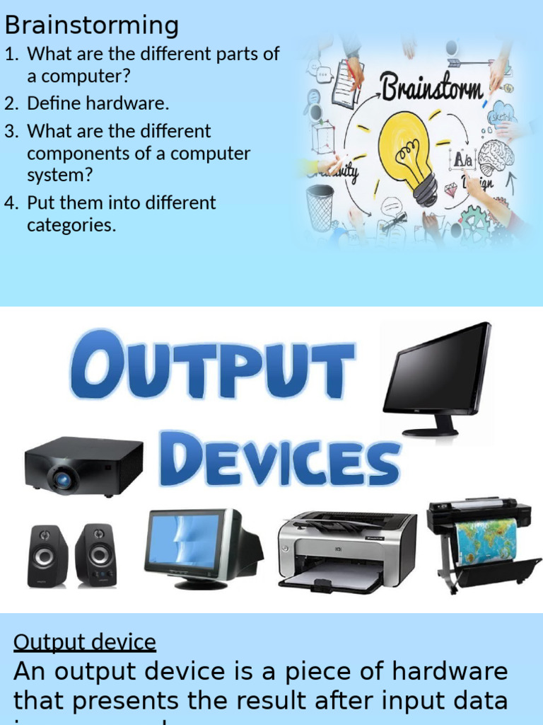 Output Device (New Syllabus) | PDF | Actuator | Printer (Computing)