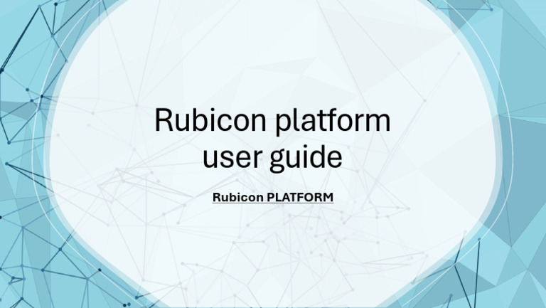 Rubicon Platform - Instrukcja Na Platform - Vistula - SGTiH | PDF