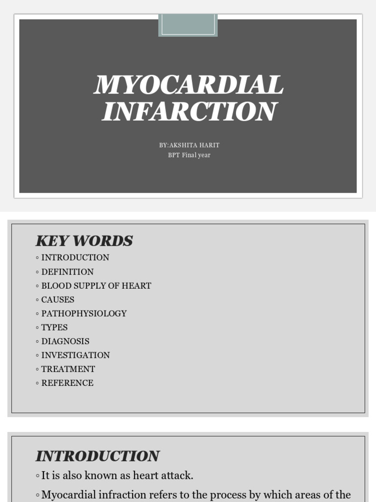 Myocardial Infraction | PDF | Coronary Circulation | Myocardial Infarction