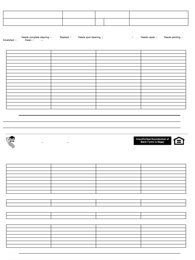 Move - in - Move - Out - Itemized - Statement 2 | PDF | Leasehold Estate | Landlord