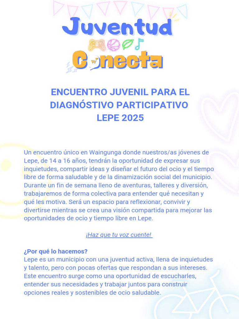 Descriptivo Juventud Conecta | PDF