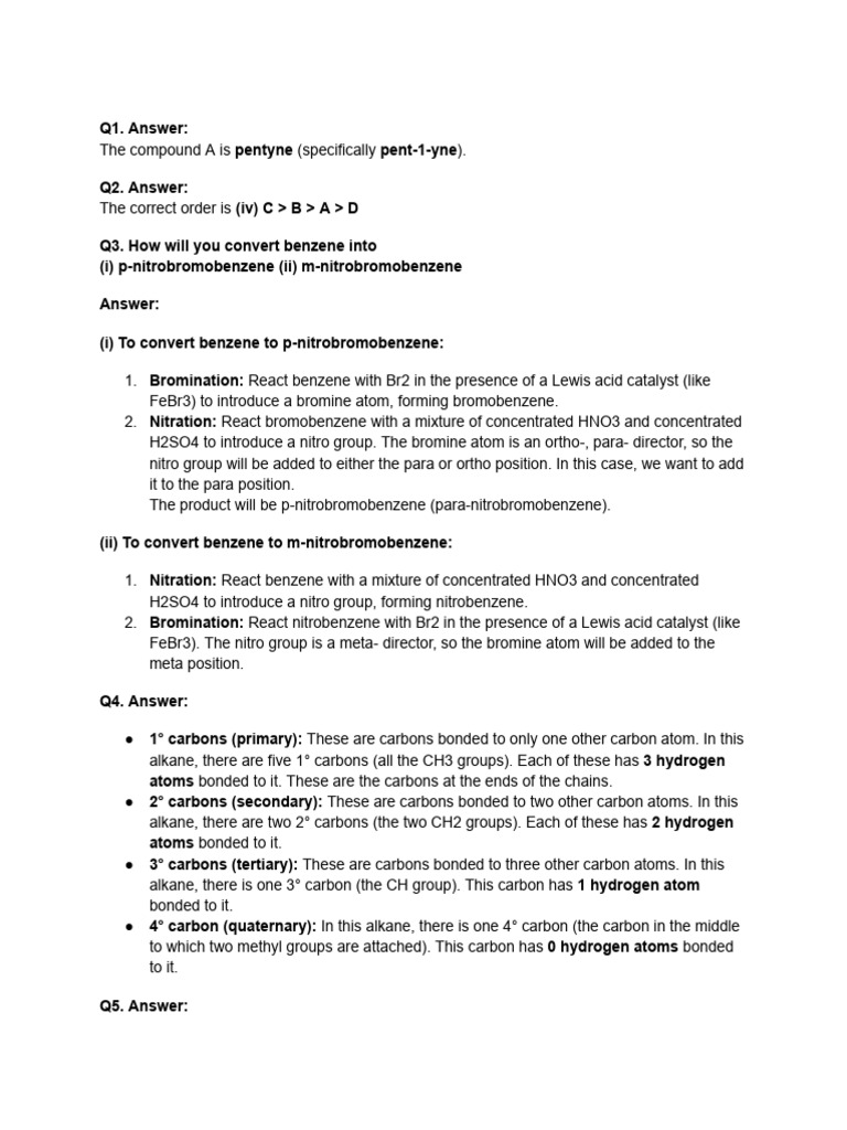 Muhammad Razi - 11B - Hydrocarbons - Assignment-1 | PDF | Benzene | Alkane