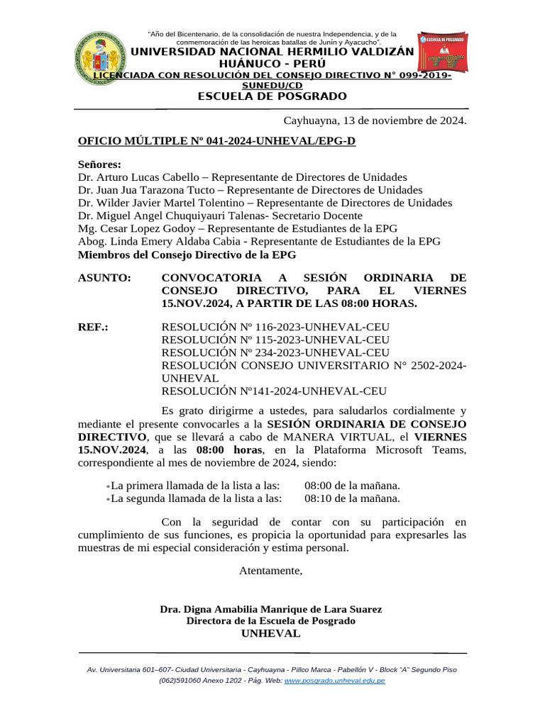 Oficio Multiple #042-2024 | PDF