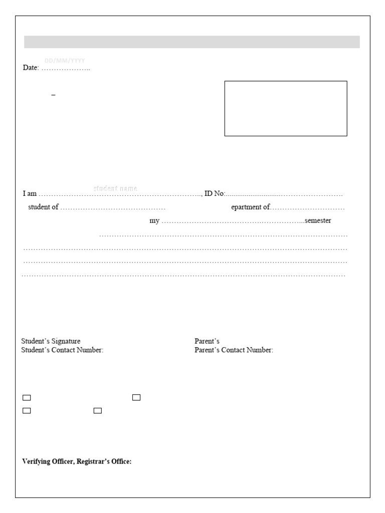 Semester Drop Application | PDF