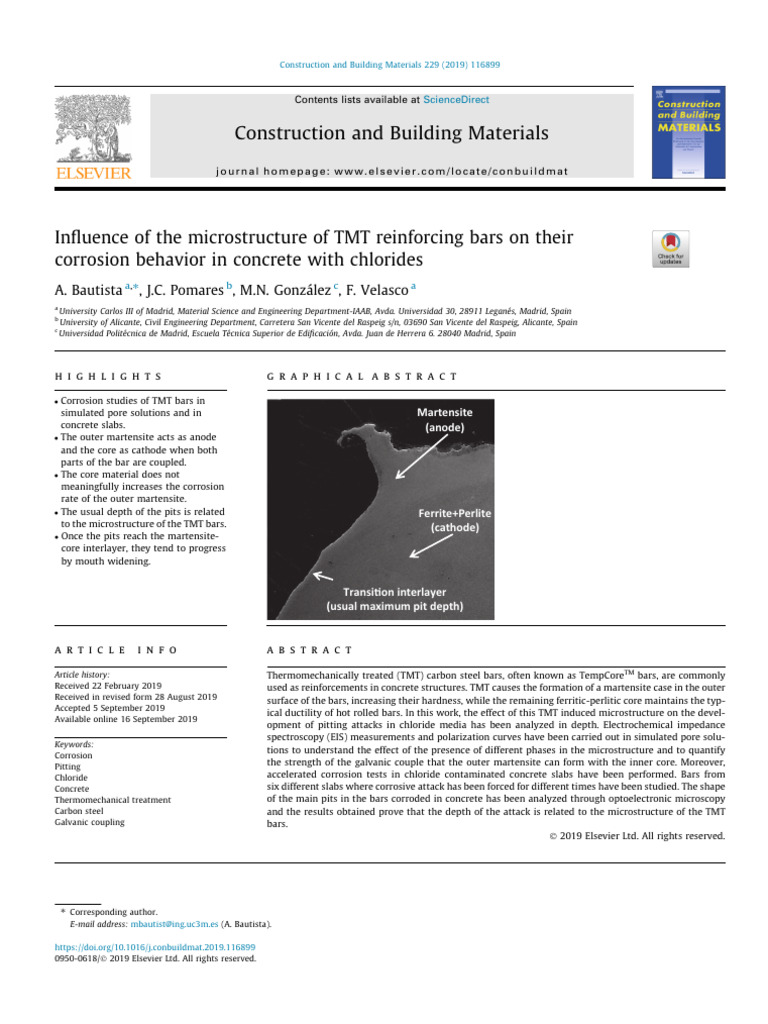 TMT Bar Microstructure and Corrosion | PDF | Corrosion | Steel