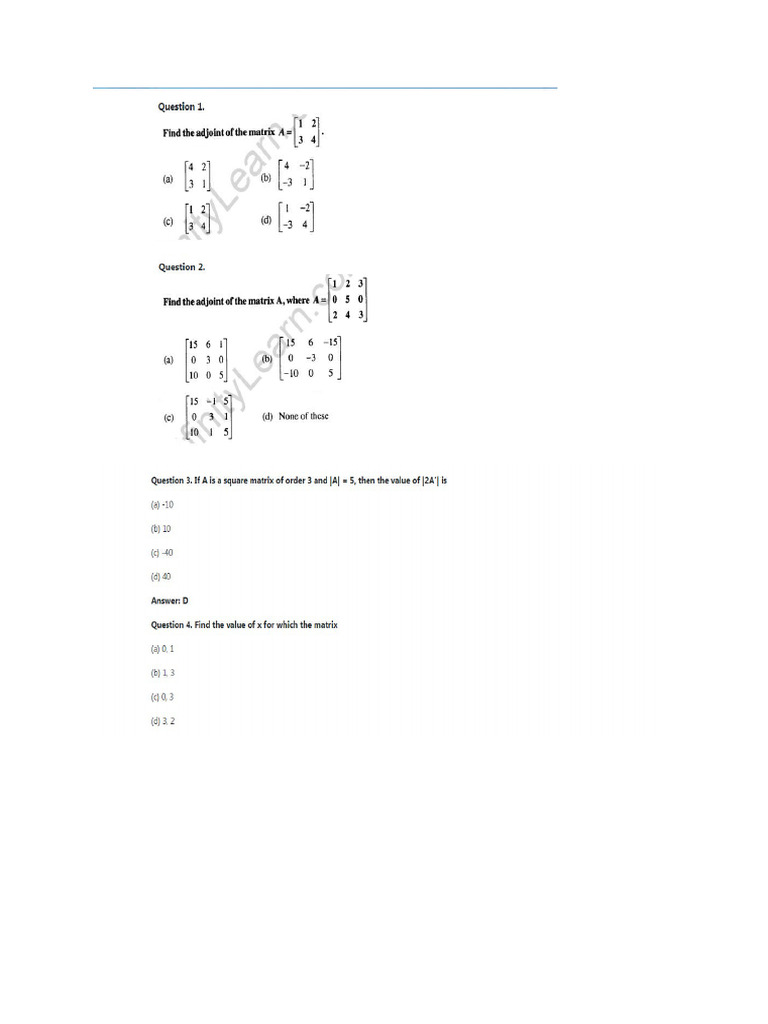 determinants mcq2.pdf | PDF