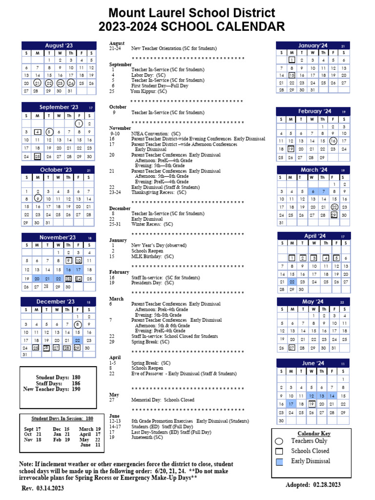 2024 School Calendar | PDF | Observances