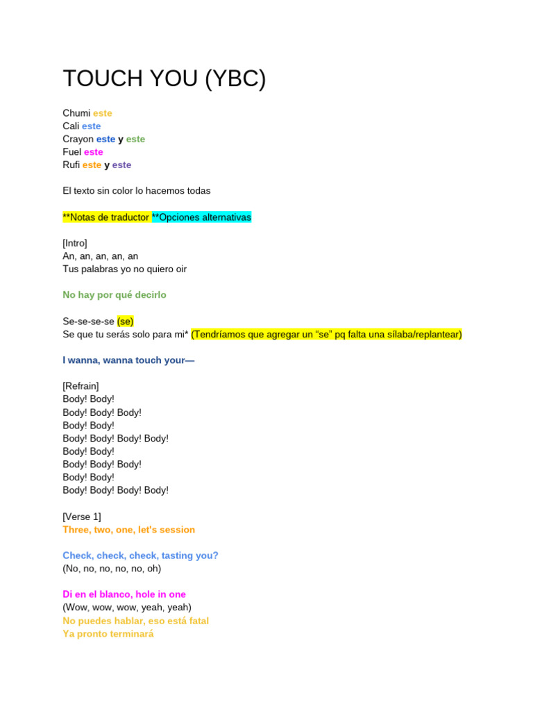 YB Club (¿Por Qué Hago Esto - ) | PDF