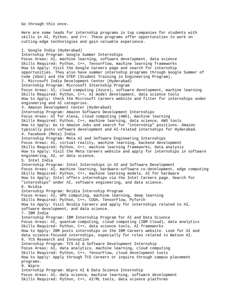 Internship | PDF | Artificial Intelligence | Intelligence (AI) & Semantics