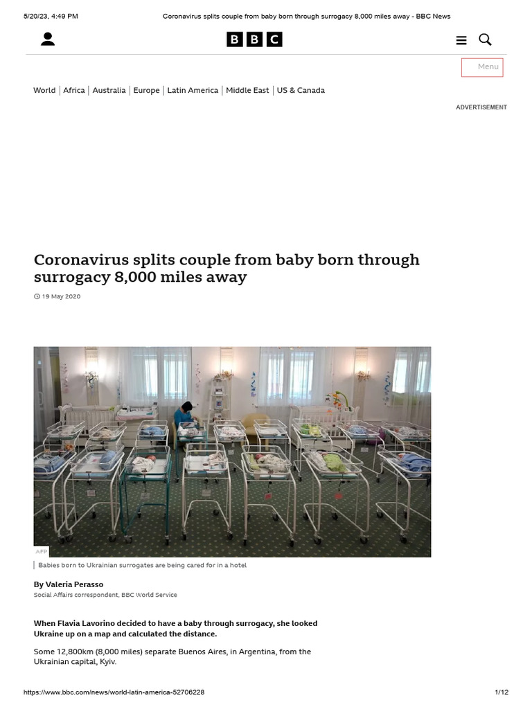 Coronavirus Splits Couple From Baby Born Through Surrogacy 8,000 Miles ...