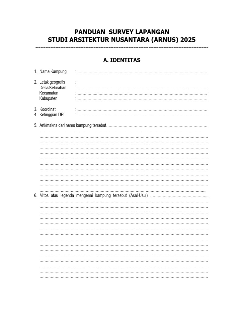 Kuisioner Arnus Genap 2024 - 2025 | PDF