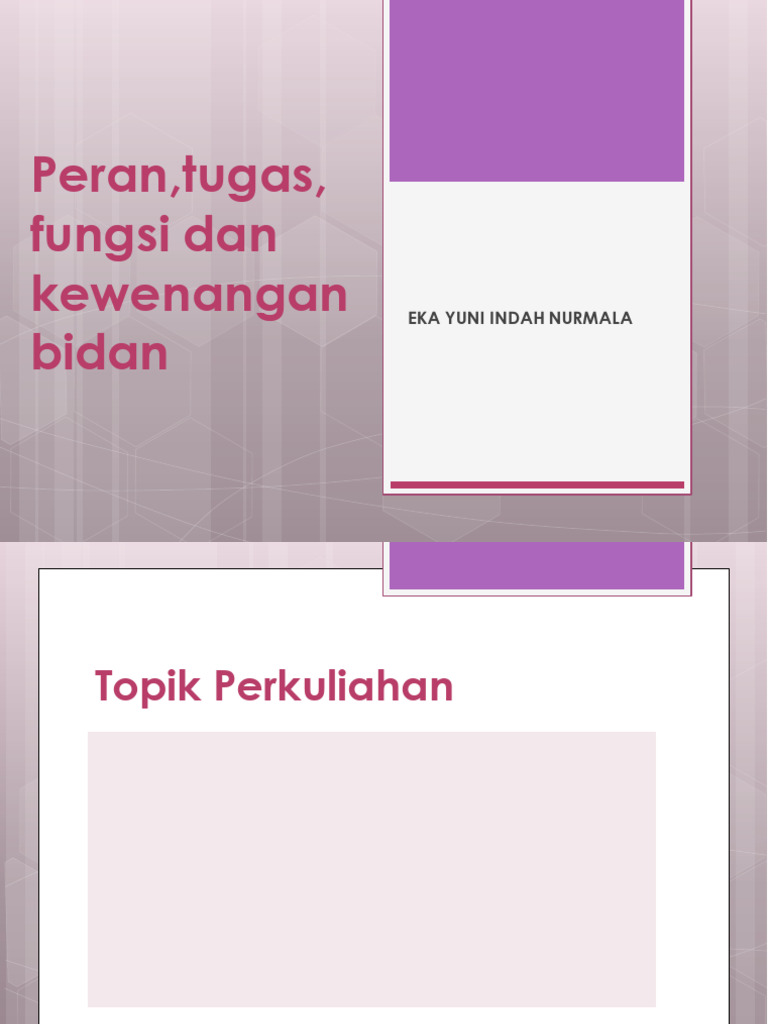 Peran Dan Fungsi Bidan - EYN | PDF