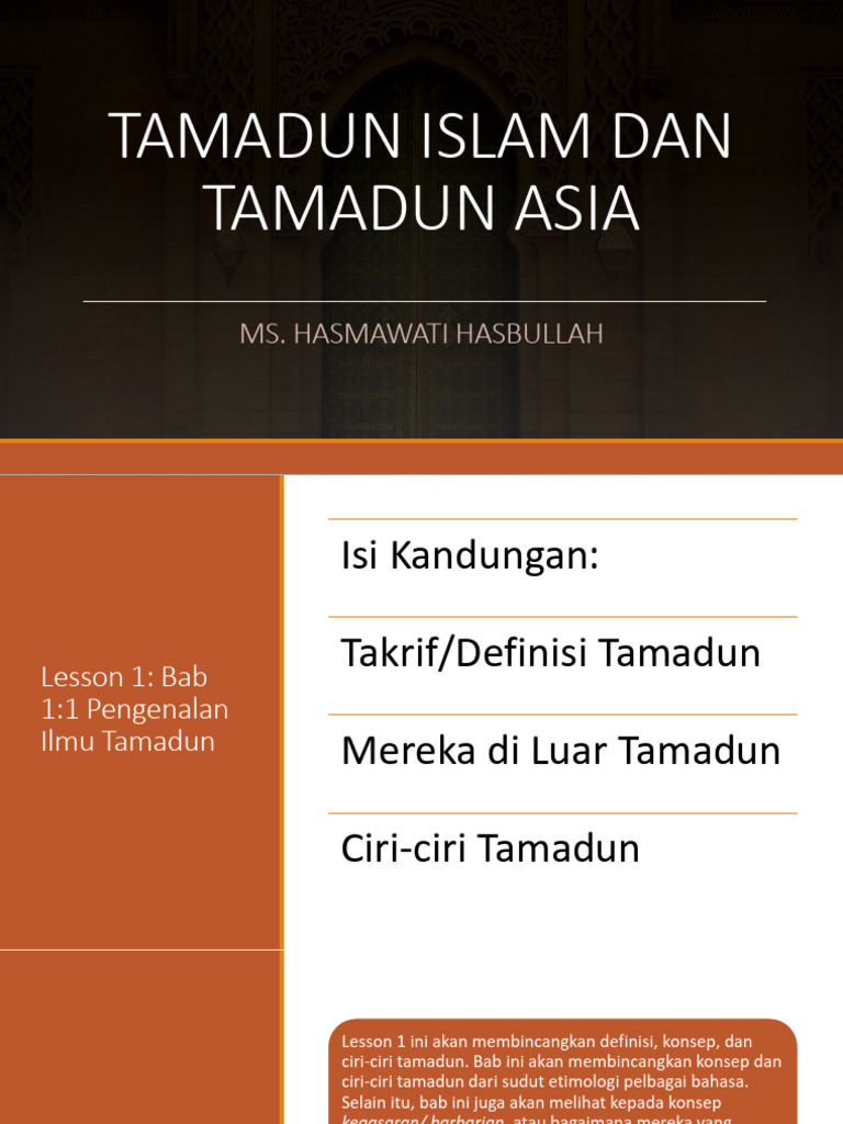 TITAS Lesson 1 Bab 1.1 Pengenalan 1 | PDF